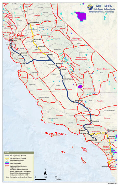 Traditional Tribal Territories Map - California High Speed Rail